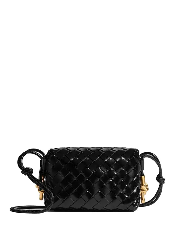 Bottega Veneta Mini Loop Metal Knots - Black