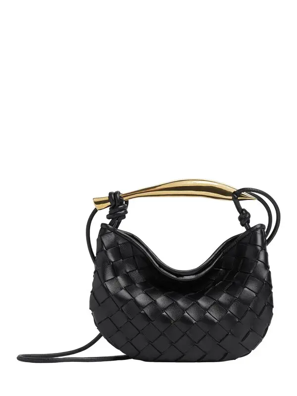 Bottega Veneta Mini Sardine Shoulder Bag - Black
