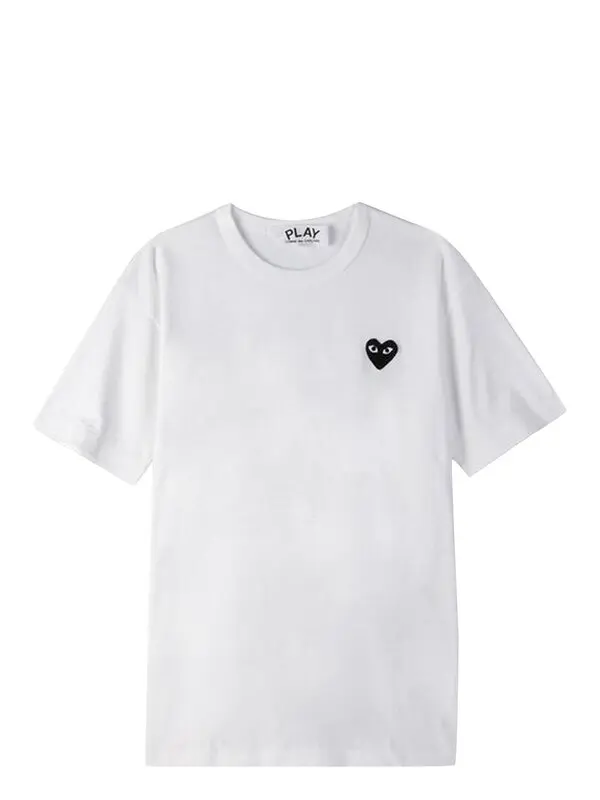 Play Comme Des Garcon Heart Logo Short-sleeve T-shirt - White