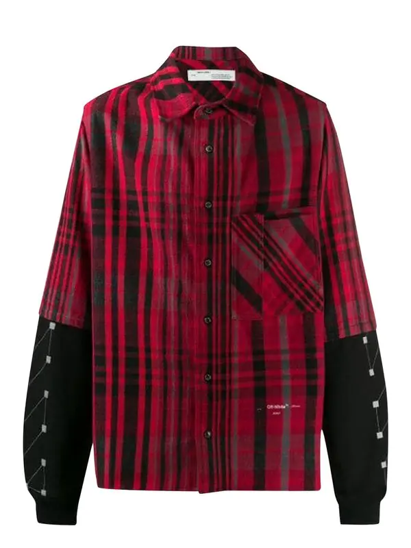 Off-White Checked Shirt - Red