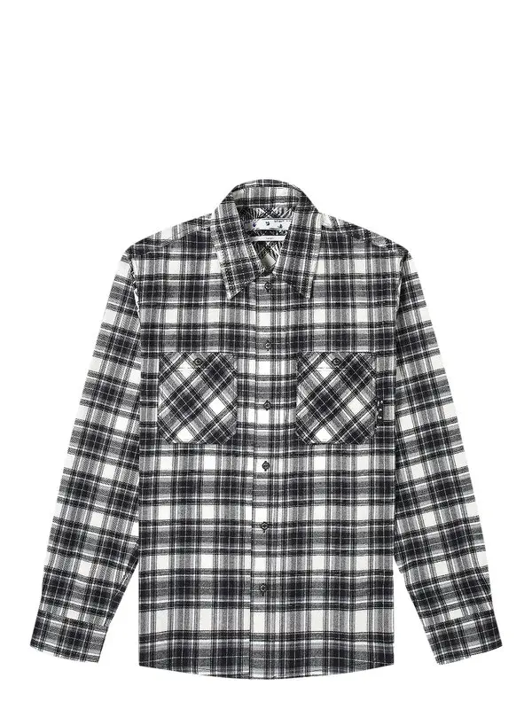 Off-White Check Arrow Flannel Shirt /white - Black