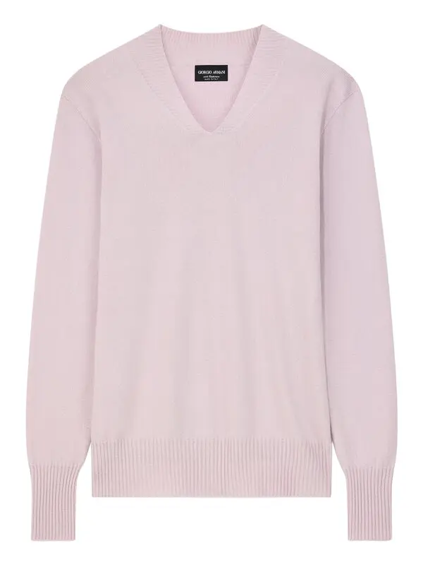 Giorgio Armani Long Sleeve Cashmere Jumper - Pink