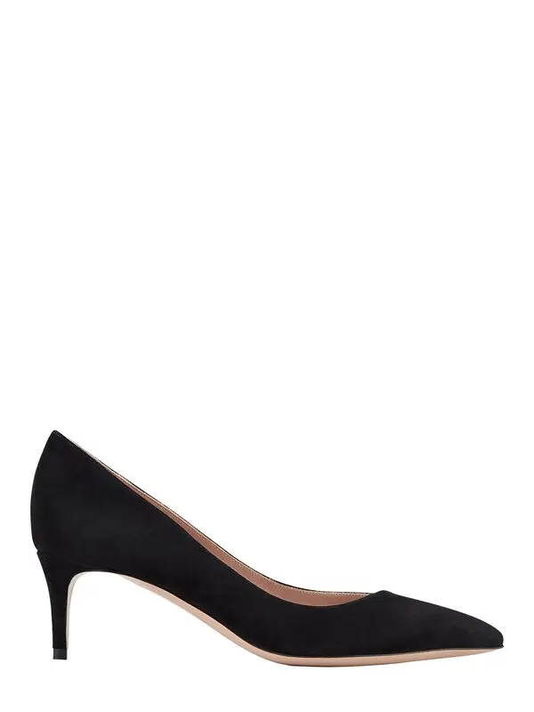 Giorgio Armani Suede Court Shoes - Black