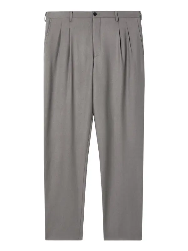 Giorgio Armani Wool Flannel Trousers - Brown