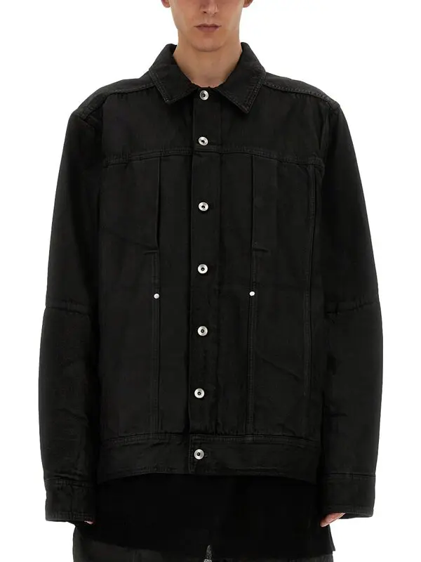 Rick Owens Denim Trucker Jacket - Black