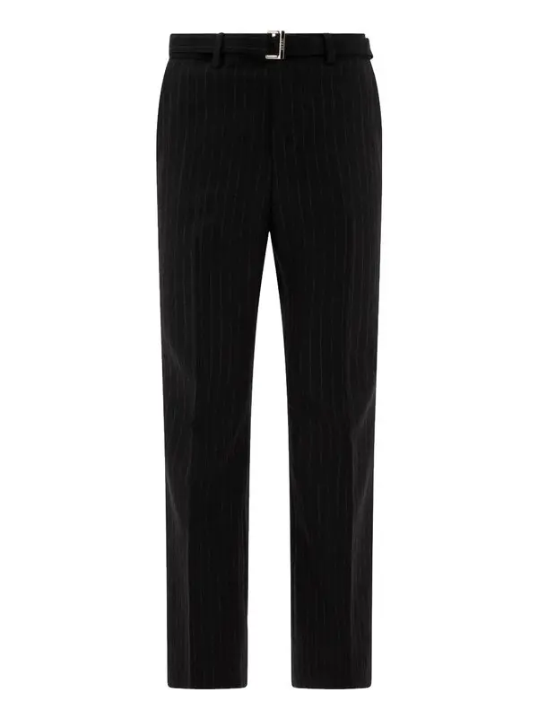 Sacai Pinstriped Tailored Trousers - Black