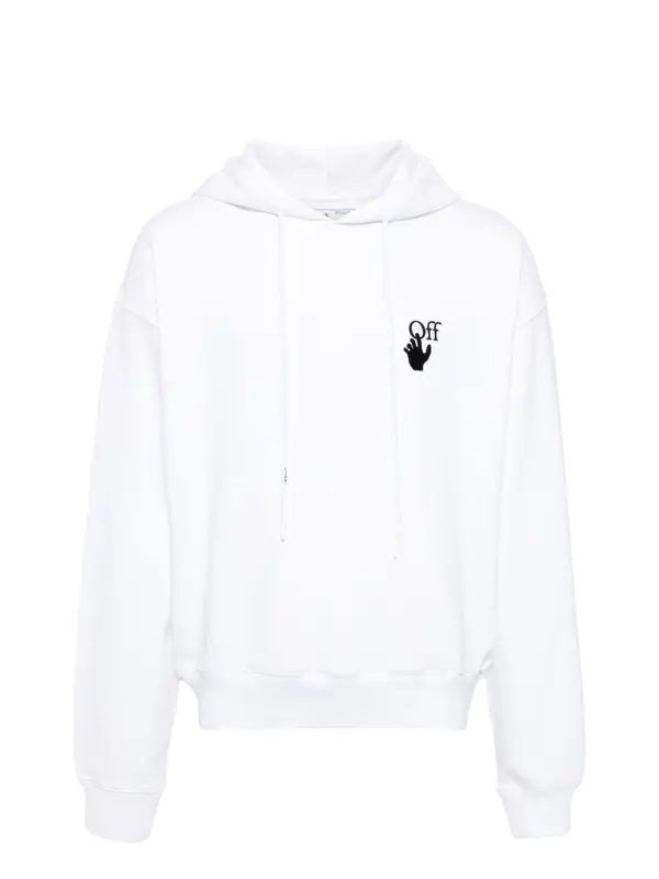 Off-White Graphic-print Cotton Hoodie - White