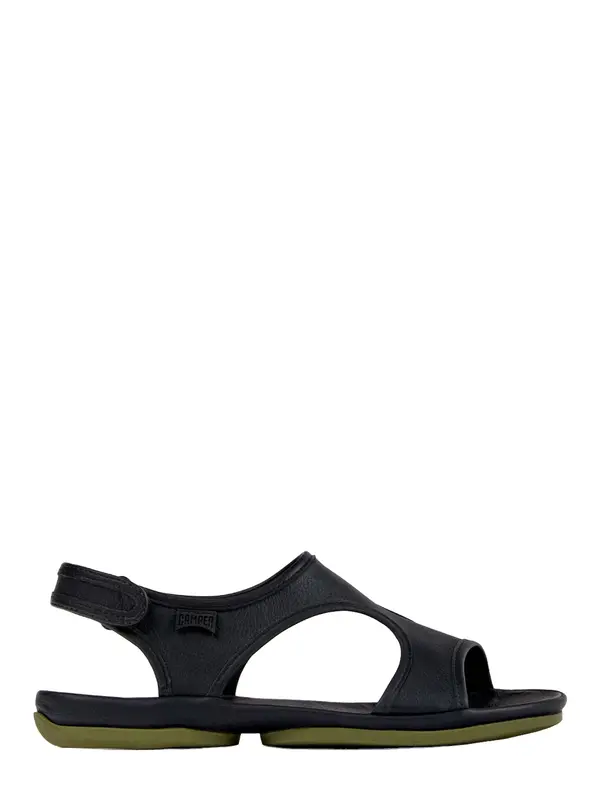 Camper Right Leather Slingback Sandals - Black