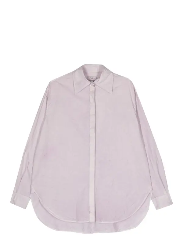 QUIRA Crinkled Cotton Shirt - Purple
