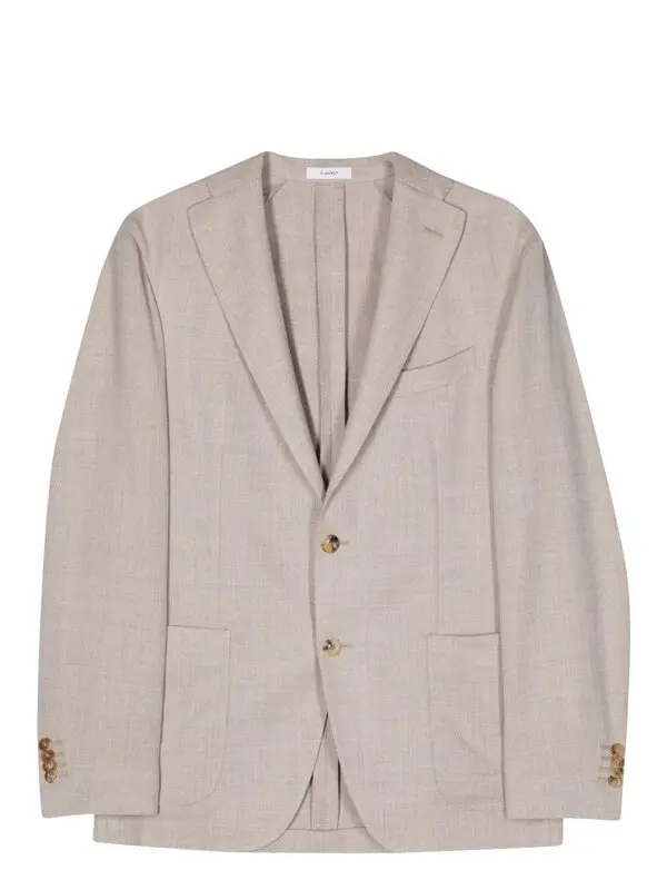 Boglioli Wool Single-breasted Blazer - Neutrals