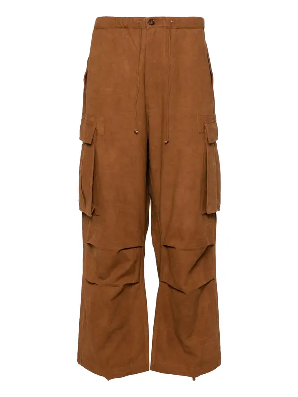 STORY MFG. Organic Cotton Cargo Trousers - Brown
