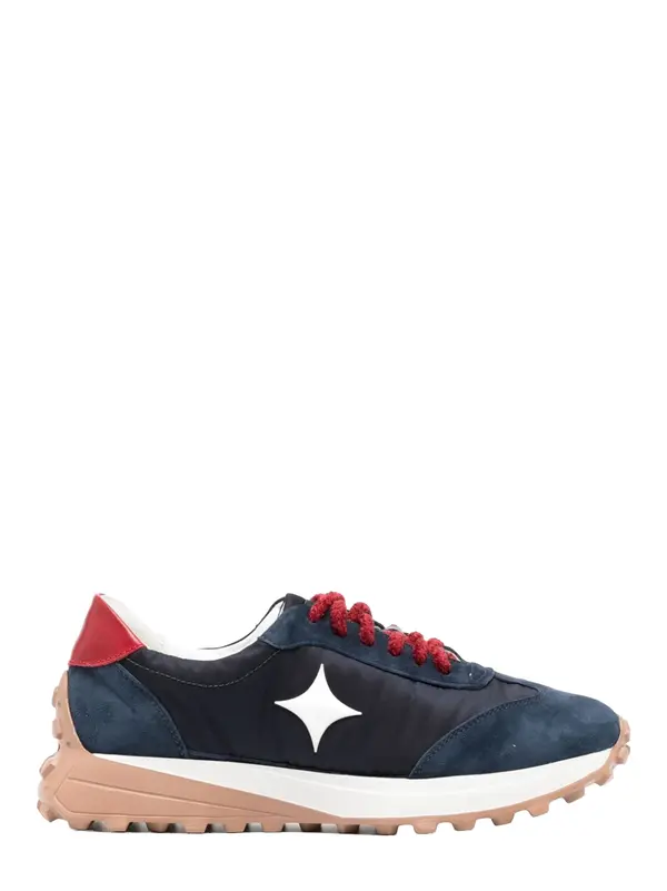 MADISON.MAISON Star Suede-trimmed Sneakers - Blue