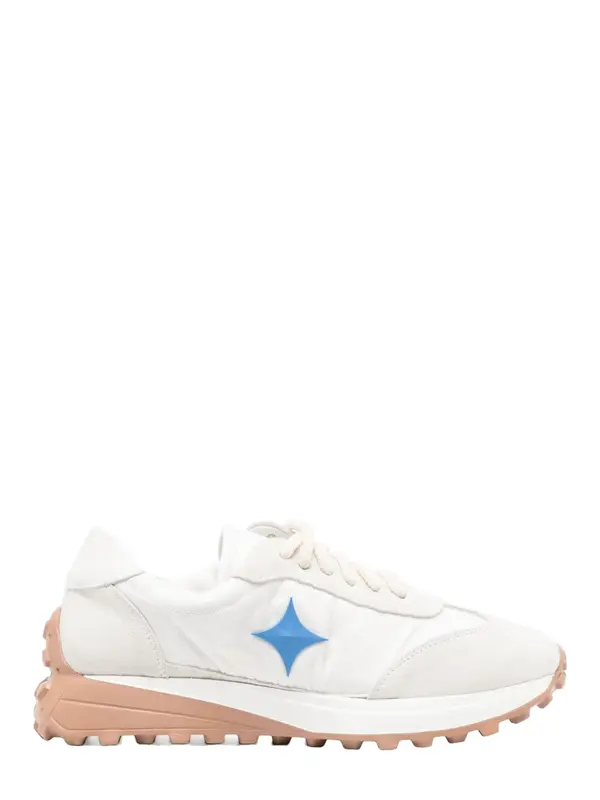 MADISON.MAISON Star Suede-trimmed Sneakers - White