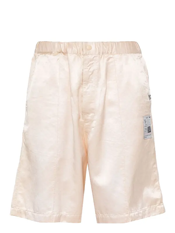 Mihara Yasuhiro Satin Bermuda Shorts - Neutrals