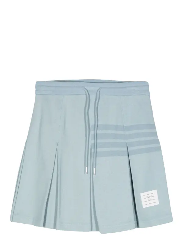 Thom Browne 4-bar Knitted Pleated Skirt - Blue