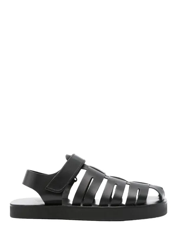 ANCIENT GREEK SANDALS Tilemachos Leather Sandals - Black