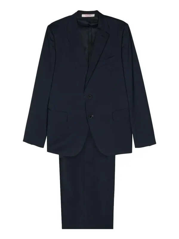 Valentino Garavani Mini-check Single-breasted Suit - Blue