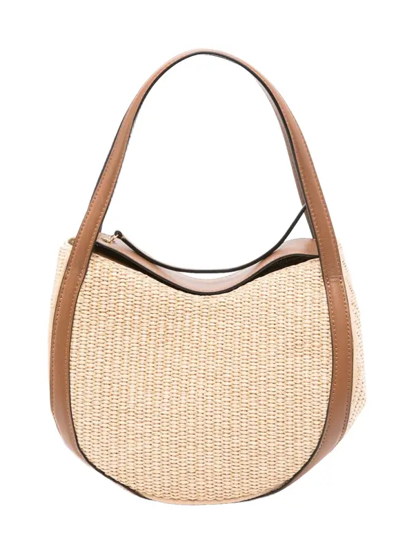 WANDLER Lin Straw Mini Bag - Neutrals