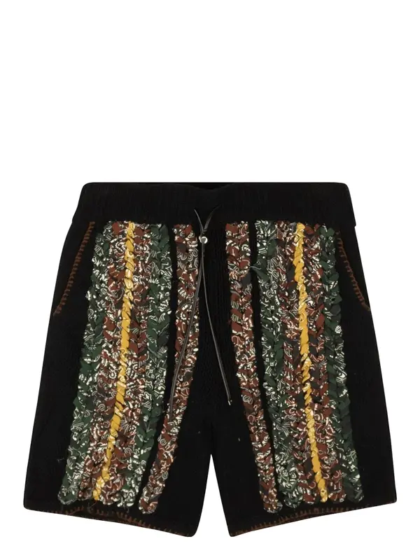 Amiri Bandana-print Braided Shorts - Black