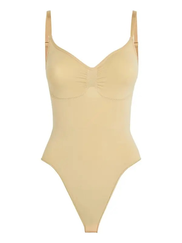 SKIMS Seamless Sculpt Thong Bodysuit - Beige