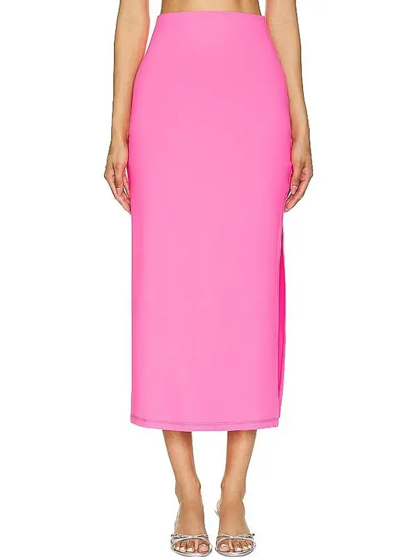 Susana Monaco Midi Skirt - Shocking Pink