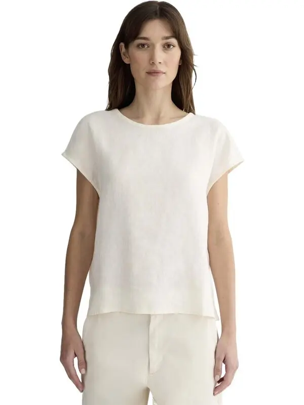 Everlane Linen Muscle Tee - Bone