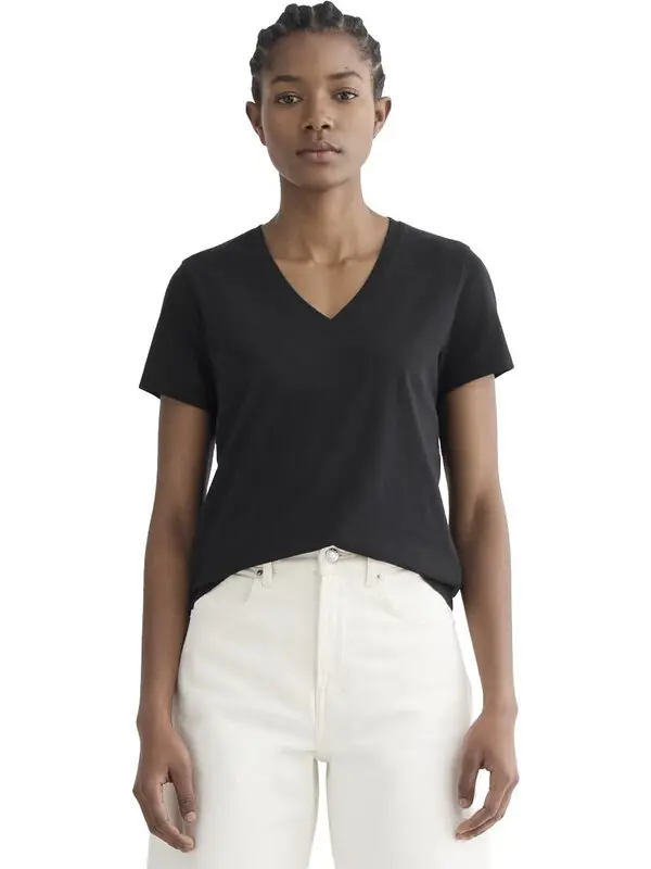 Everlane Slim V-neck T-shirt - Black