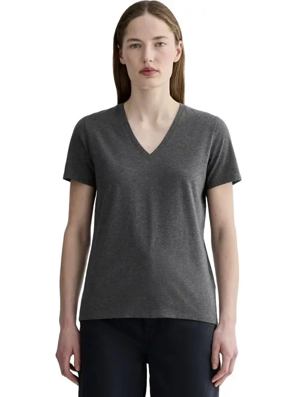 Everlane Slim V-neck T-shirt - Heathered Soot
