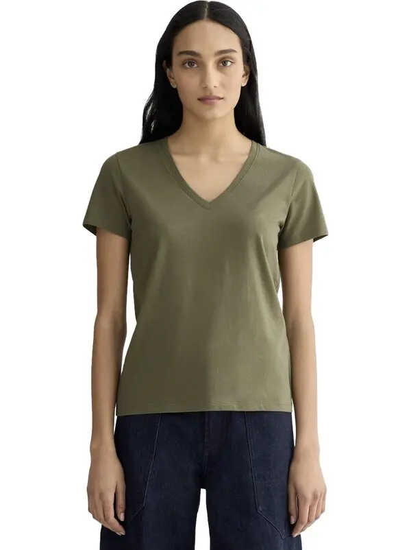 Everlane Slim V-neck T-shirt - Kalamata