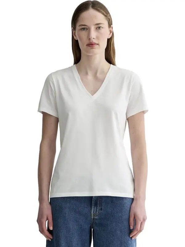 Everlane Slim V-neck T-shirt - White