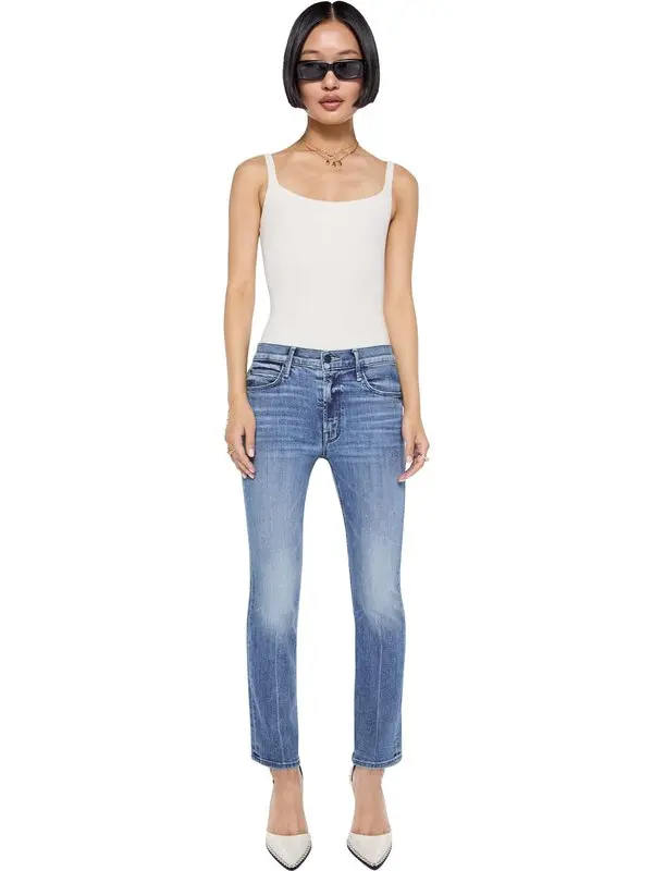 MOTHER Petites The Lil Mid Rise Dazzler Ankle We Animals Jeans - Blue