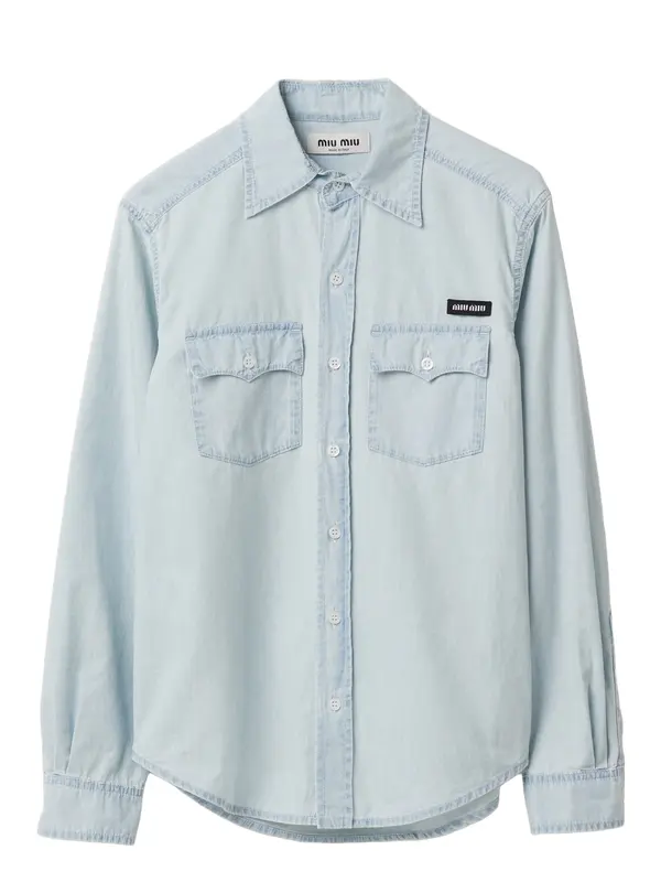 Miu Miu Chambray Shirt - Light Blue