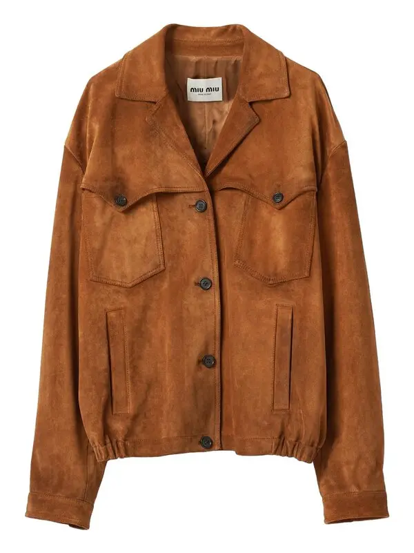 Miu Miu Suede Jacket - Cinnamon