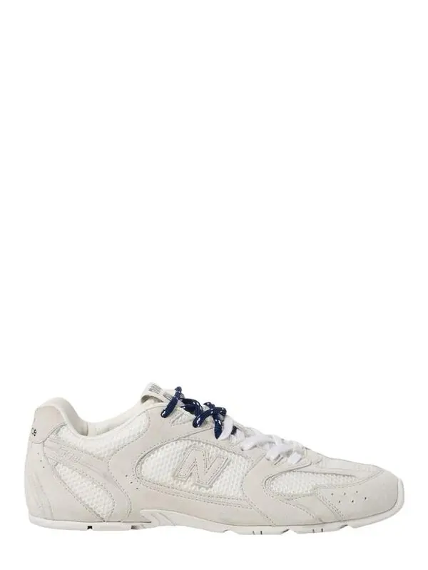 Miu Miu X New Balance 530 Sl Suede And Mesh Sneakers - White