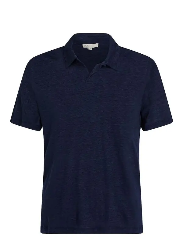 Onia Shaun Linenjersey Polo Shirt - Navy