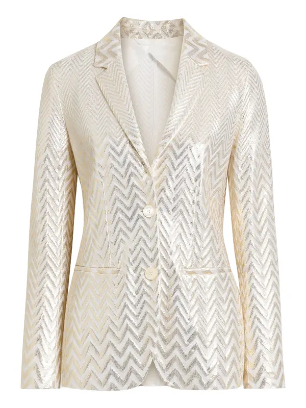 Missoni Metallic Cotton-blend Blazer - Gold