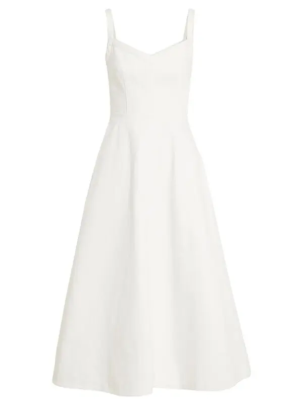 EMILIA WICKSTEAD Elvita Denim Midi Dress - Ivory