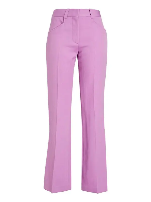 Victoria Beckham Wool-twill Straight-leg Pants - Lilac