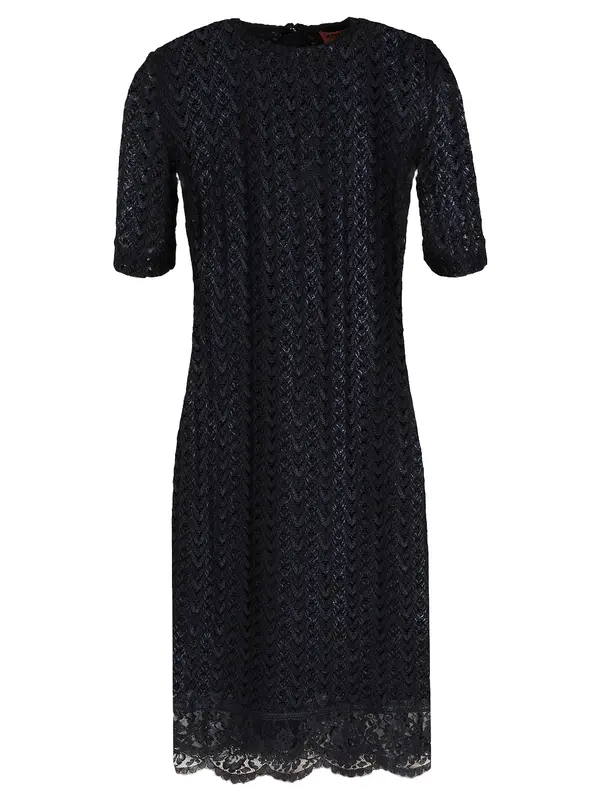 Missoni Metallic Crochet-knit Mini Dress - Black