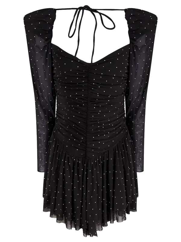 Remain Birger Christensen Crystal-embellished Tulle Mini Dress - Black