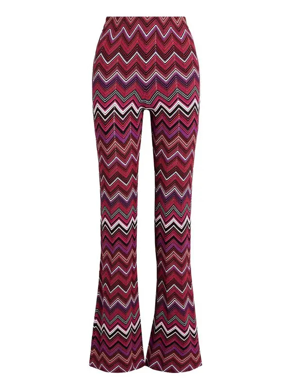 Missoni Crochet-knit Flared Pants - Tomato Red
