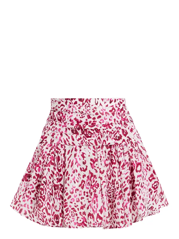 IRO PARIS Gimman Leopard-print Mini Skirt - Fuchsia