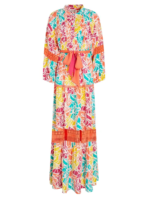 Diane Von Furstenberg Tessa Printed Cotton-jacquard Maxi Dress - Orange