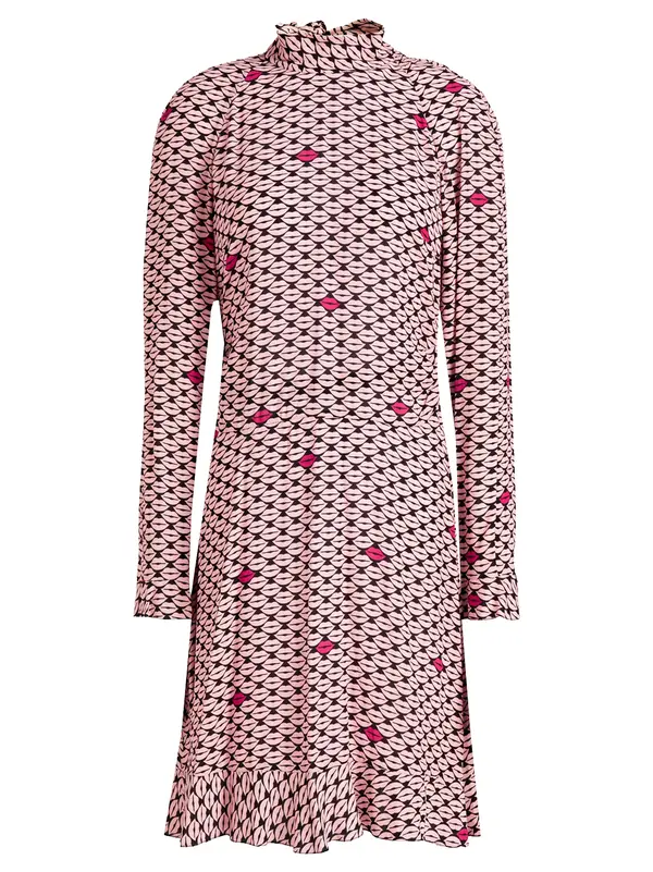 Red Valentino Printed Crepe Dress - Baby Pink