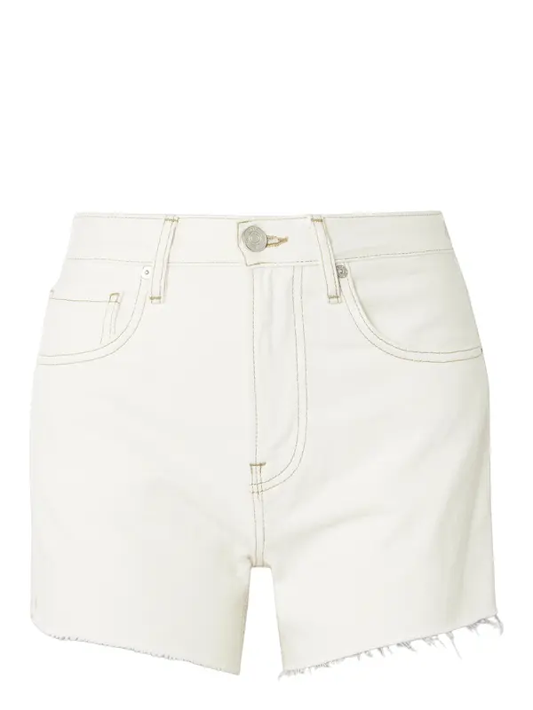 FRAME Le Super High Denim Shorts - White