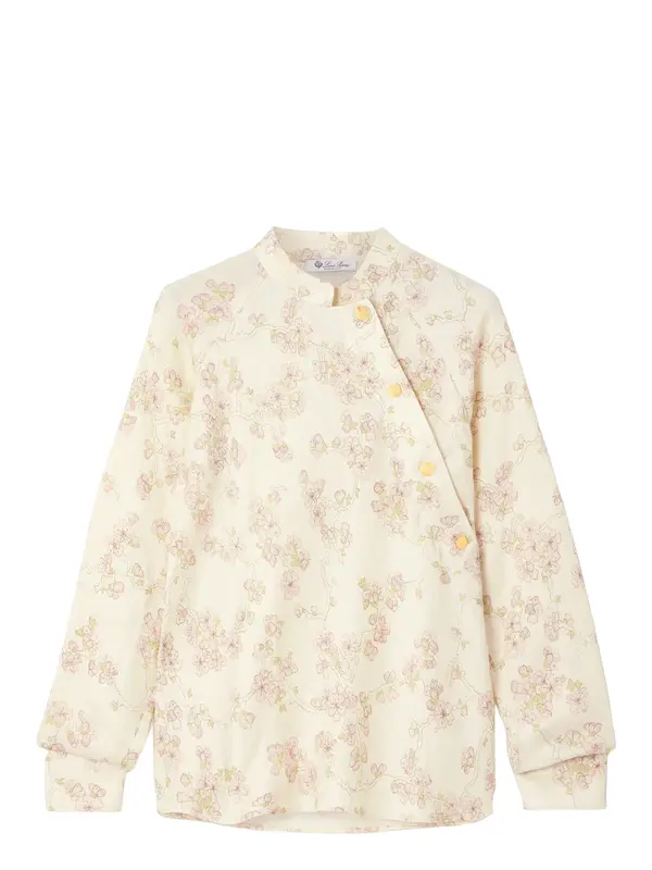 Loro Piana Klara Floral Linen-blend Blouse - Pink