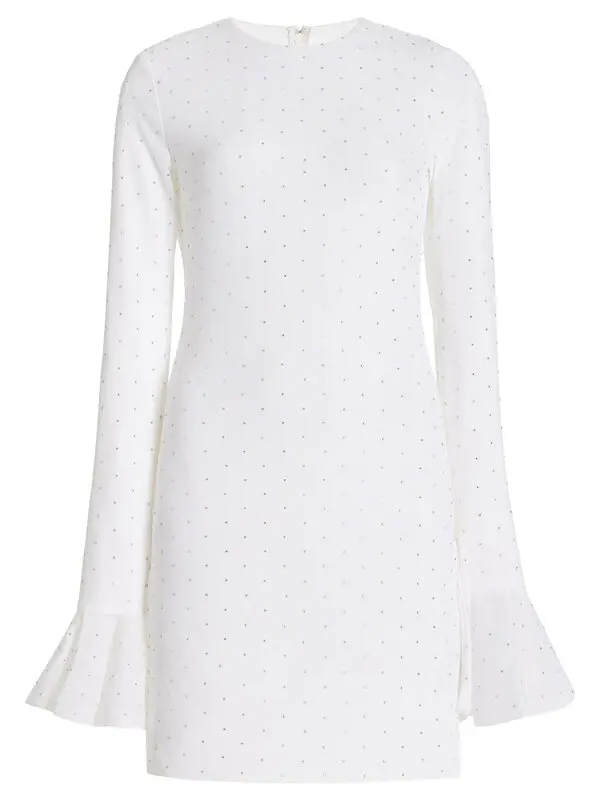 ROTATE BY BIRGER CHRISTENSEN Pearl-embellished Mini Dress - White