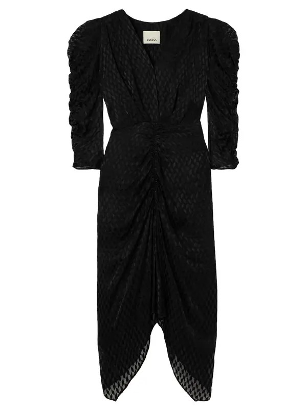 Isabel Marant Nemil Fil Coupé Midi Dress - Black