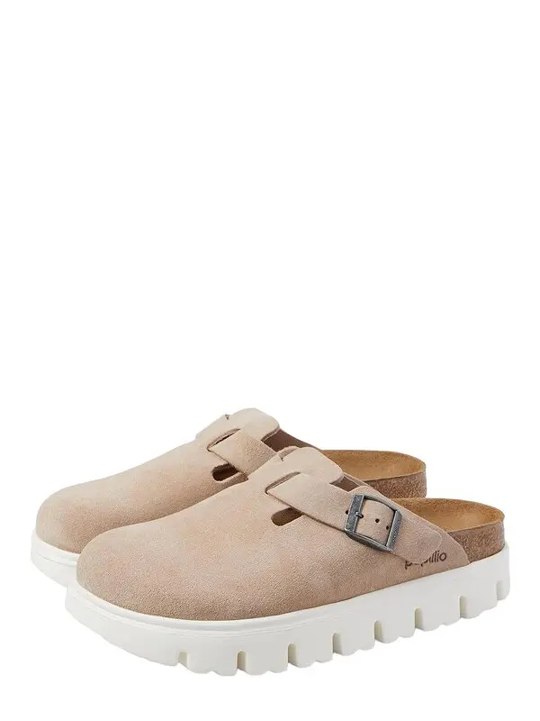 BIRKENSTOCK Boston Chunky Platform Clogs - Beige