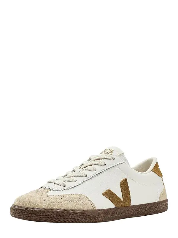 VEJA Volley Suede And Organic Cotton Sneakers - Beige